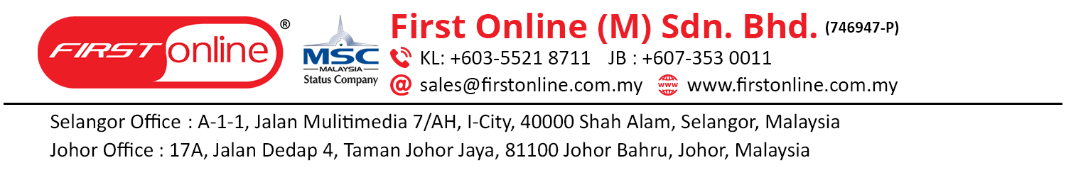 Sales Order 168309490925 | First Online (M) Sdn Bhd